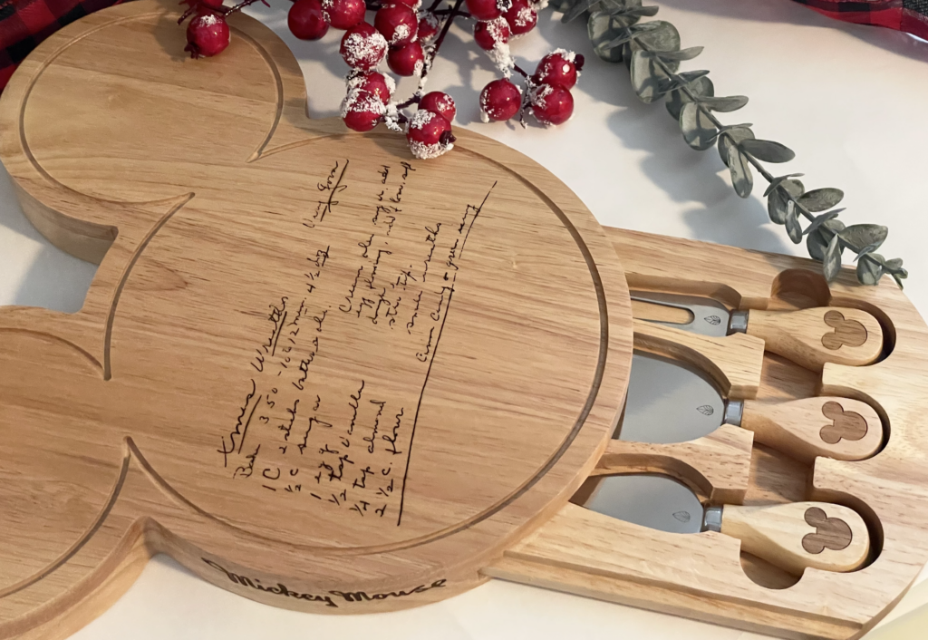 Custom Engraved Mickey Mouse Cutting Board - Campfire Engraving